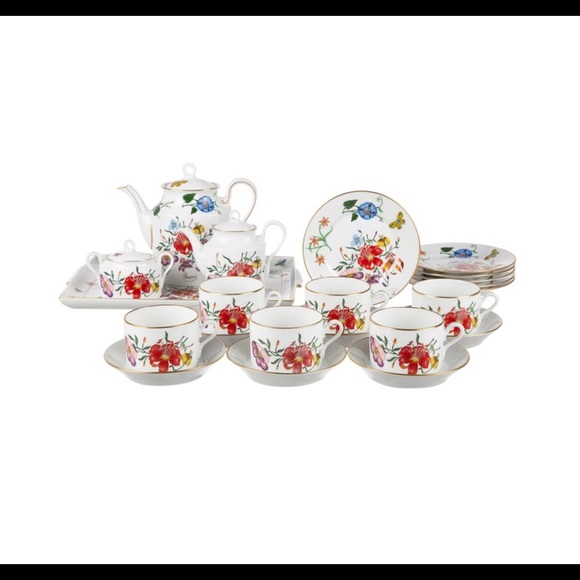 Gucci | Kitchen | Richard Ginori 22 Pcs Gucci Vintage Flora Tea Set ...